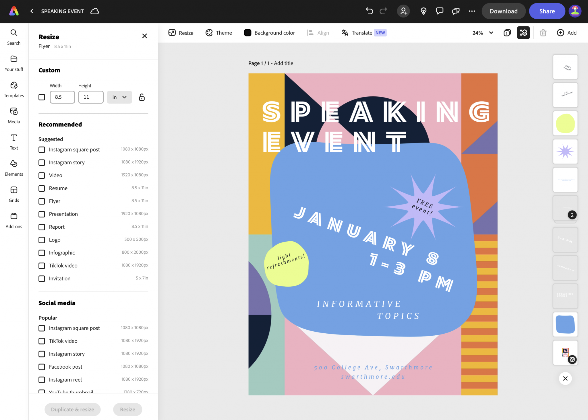 Use Adobe Express to Create Flyers, Social Media Graphics, and ...